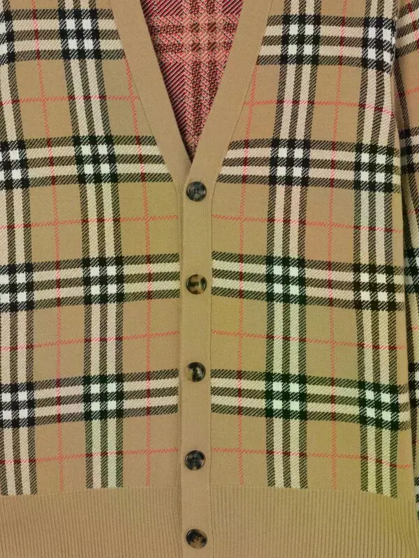 Burberry Check Pattern Cardigan