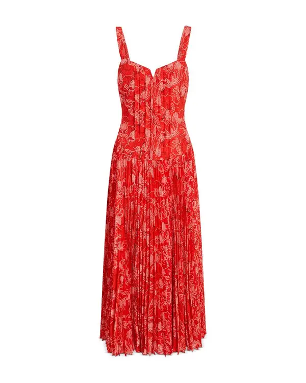 Cinq À Sept Botanical Floral A-line Dress - Bisou Multi