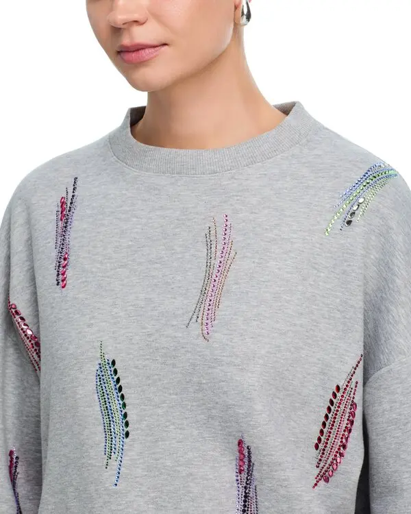 Cinq À Sept Pailette Whirl Sweatshirt - Heather Grey