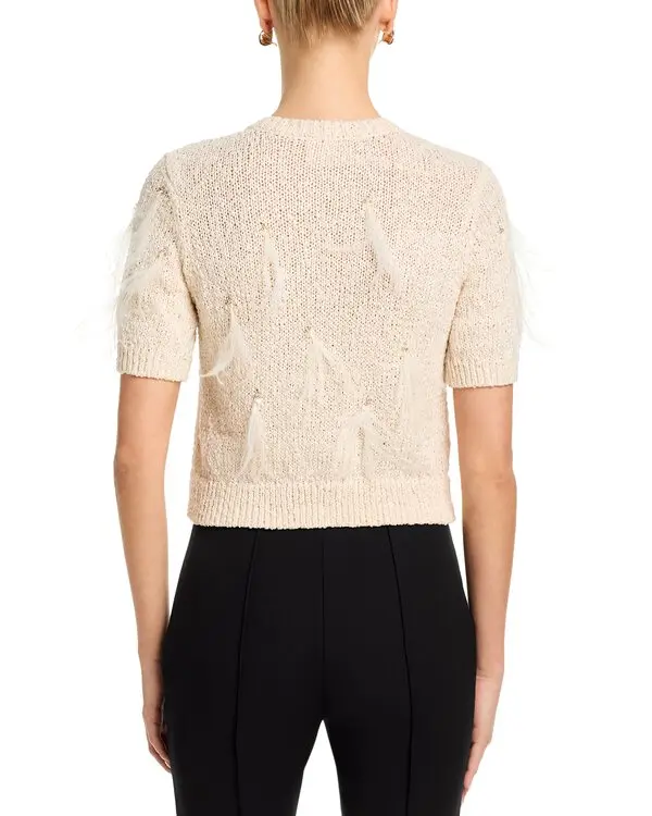 Cinq À Sept Coralie Cardigan Sweater - Natural/sequin