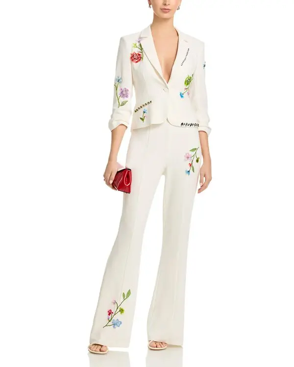 Cinq À Sept Floral Vine Kailyn Pants - Ivory/multi