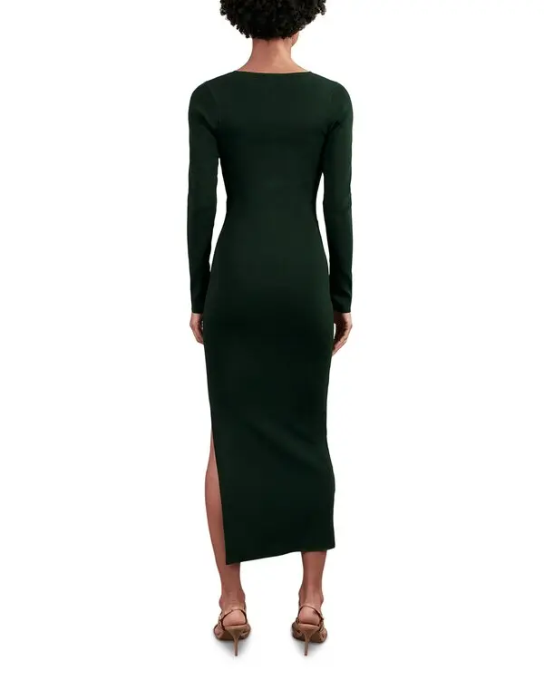 Reiss Knitted Wrap Dress - Green - 50% Off | Editorialist
