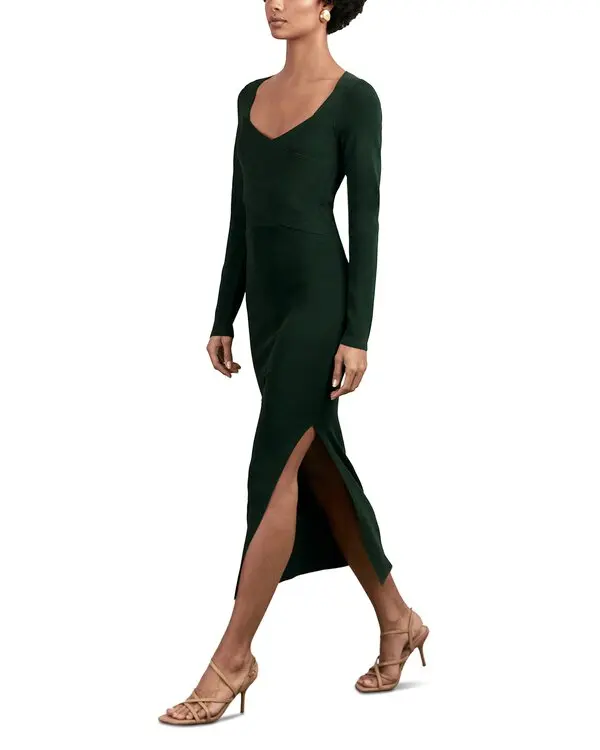 knit ruched dress Jluxlabel Women's Sanibel Ruched Maxi Knit Dress