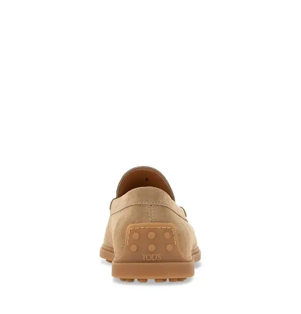 TOD'S Suede Leather Loafers - Light Beige