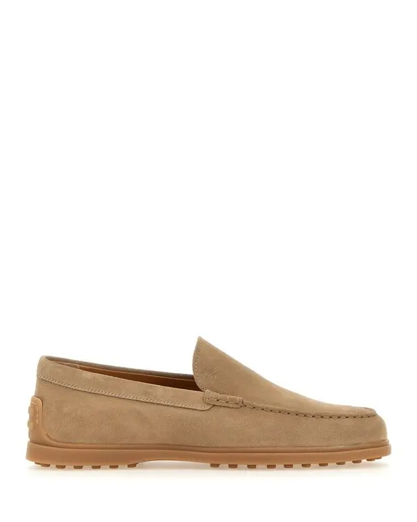 TOD'S Suede Leather Loafers - Light Beige