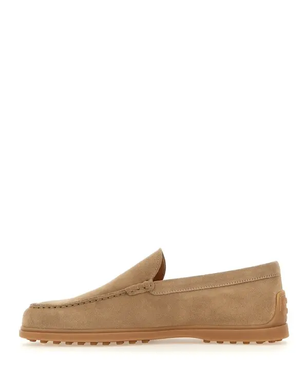 TOD'S Suede Leather Loafers - Light Beige