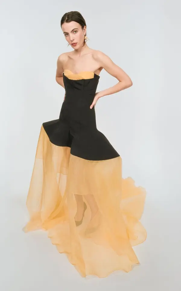 peak evenings dress Alex Evenings Paula Surplice Neckline A-Line Dress Eggplant / 12 main image 1