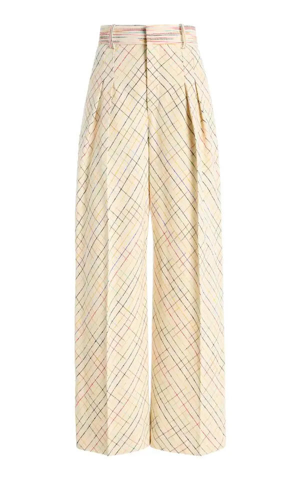Rosie Assoulin Wide Leg Pleated Trousers - Multi
