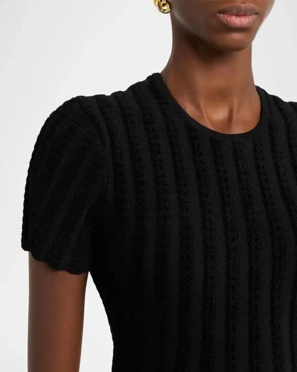 Alexander McQueen Chenille-striped Viscose Mini Dress