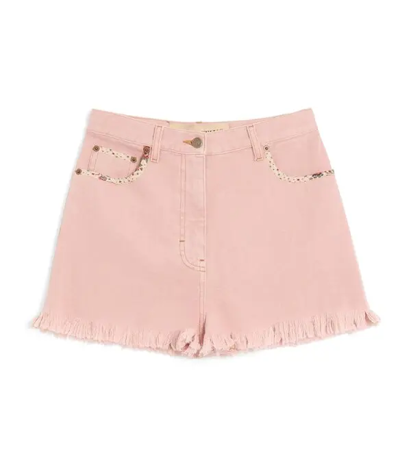 Valentino Garavani Cotton-linen Patch Shorts