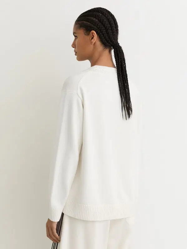 REISS Cotton And Wool V-neck Jumper