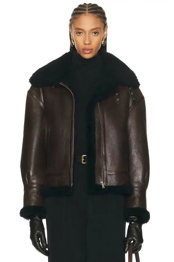 Nour Hammour Portia Shearling Jacket