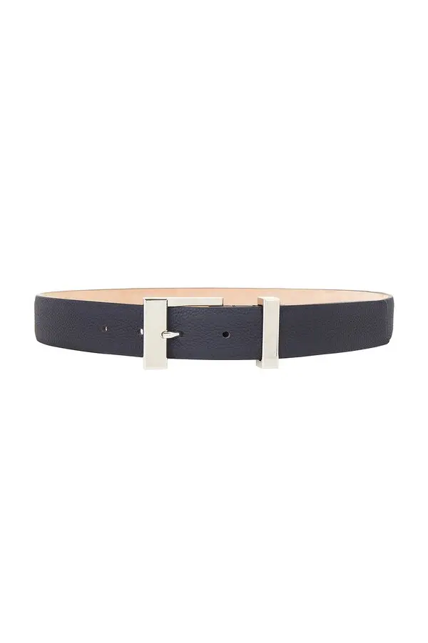 Khaite Manhattan 30mm Leather Belt - Midnight Navy