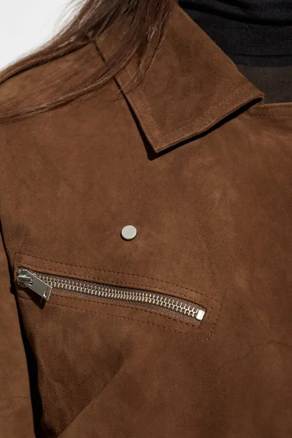 GESTUZ Suede Leather Biker Jacket