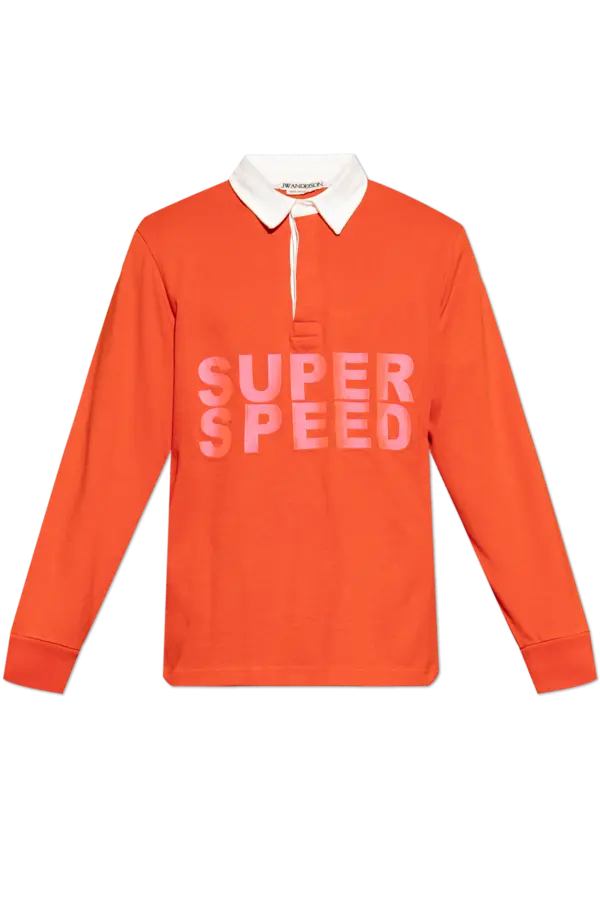 JW Anderson Long Sleeve Polo - Red