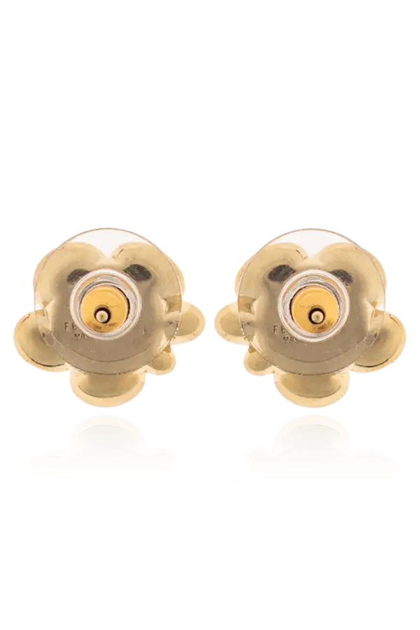 FERRAGAMO Flower Brass Earrings - Black
