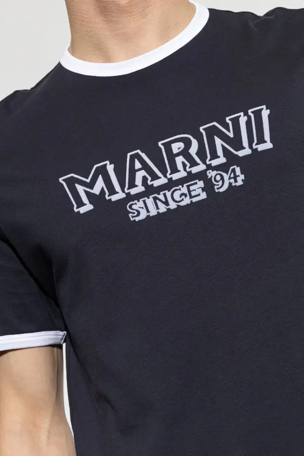 Marni T-shirt With Logo - Black