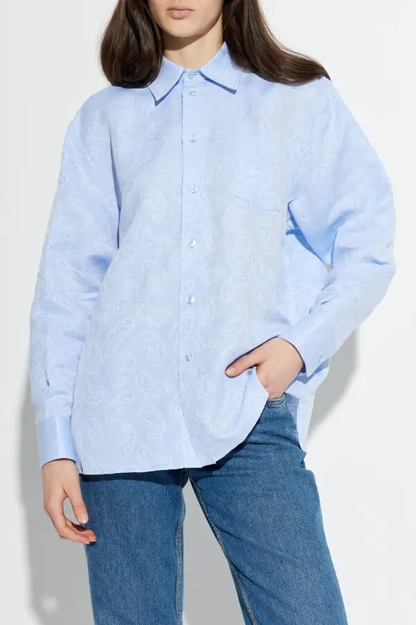 Etro Shirt With Pocket - Light Blue