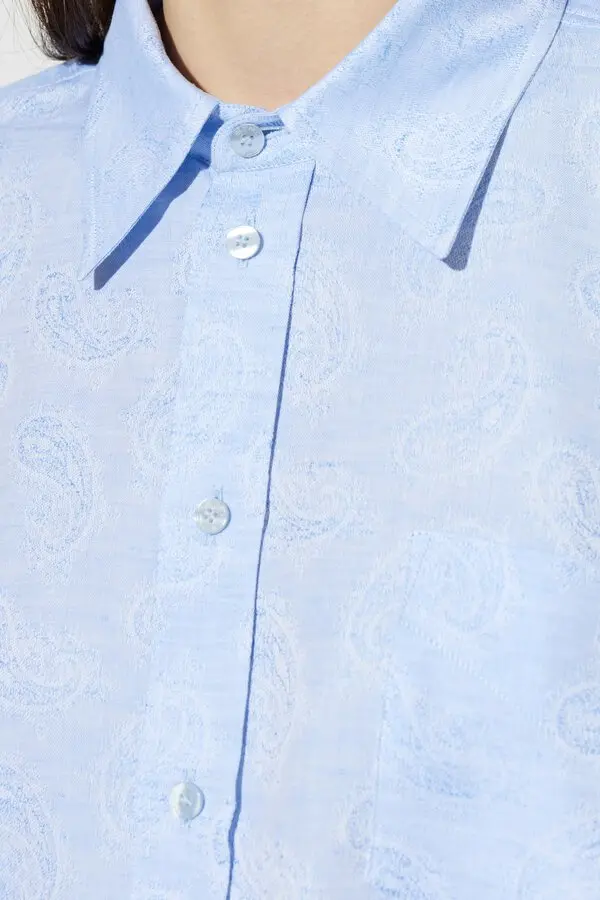 Etro Shirt With Pocket - Light Blue