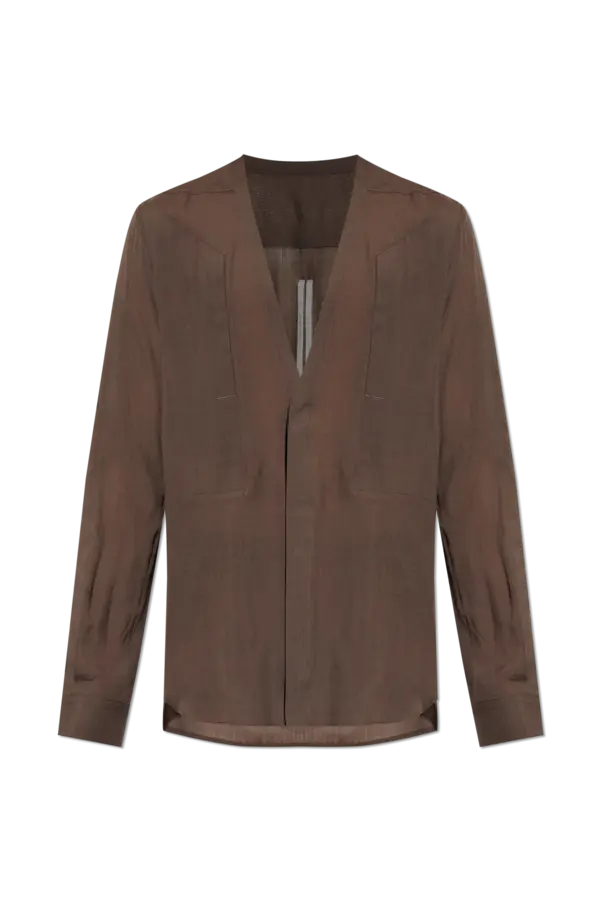 Rick Owens Wool Shirt With V-neck
