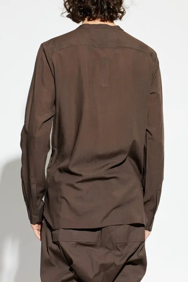 Rick Owens Wool Shirt With V-neck