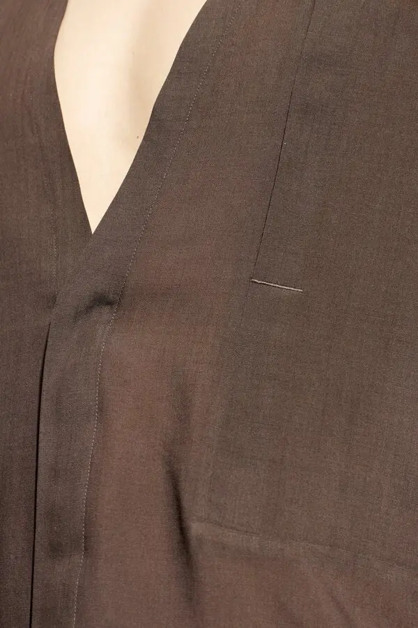 Rick Owens Wool Shirt With V-neck