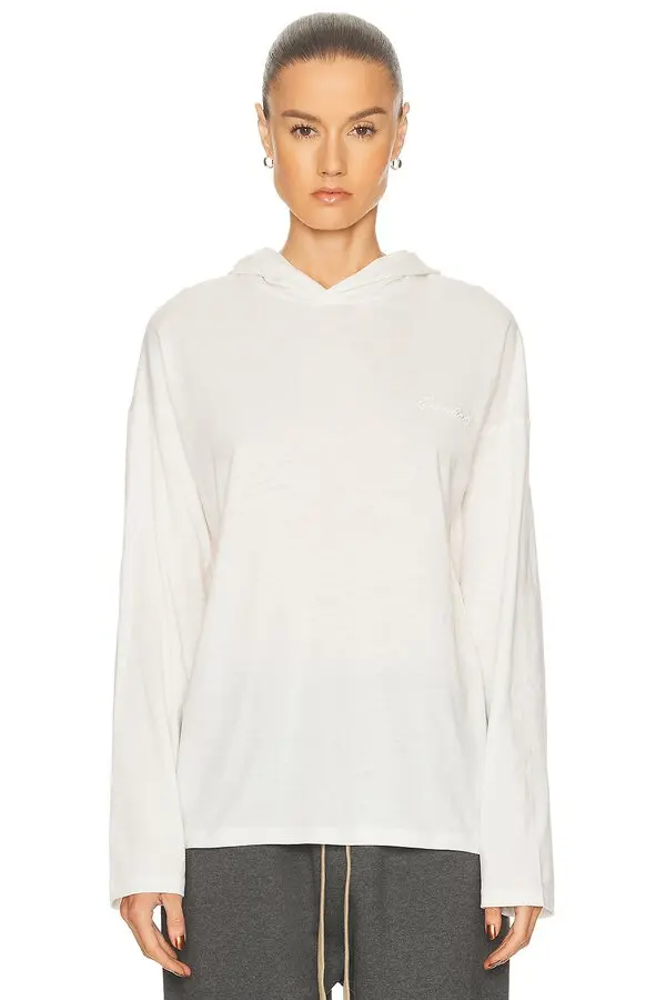 Fear Of God Classic Fit Hooded Tee - Ivory