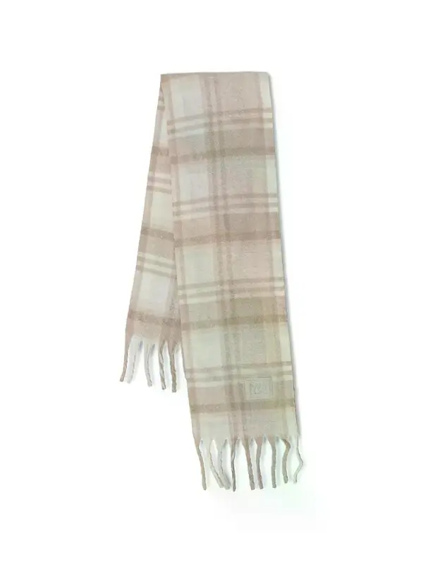 NAPAPIJRI Penia Checkered Fringed Scarf - Neutrals
