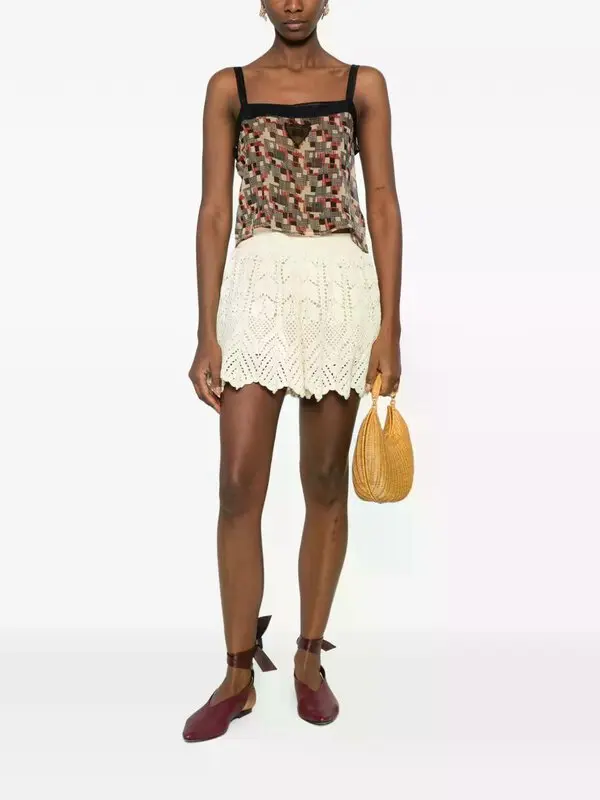 BODE Quadrille Square-neck Top