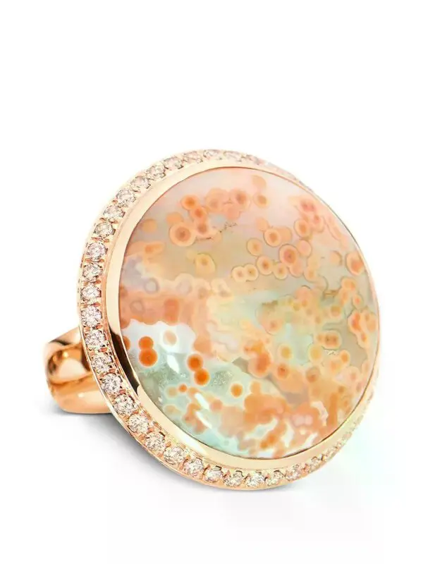 Tamara Comolli Champagne Diamond And Ocean Jasper Ring - Pink