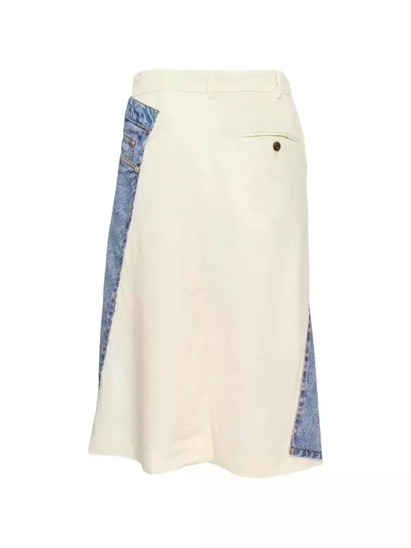 PUSHBUTTON Panelled Midi Skirt