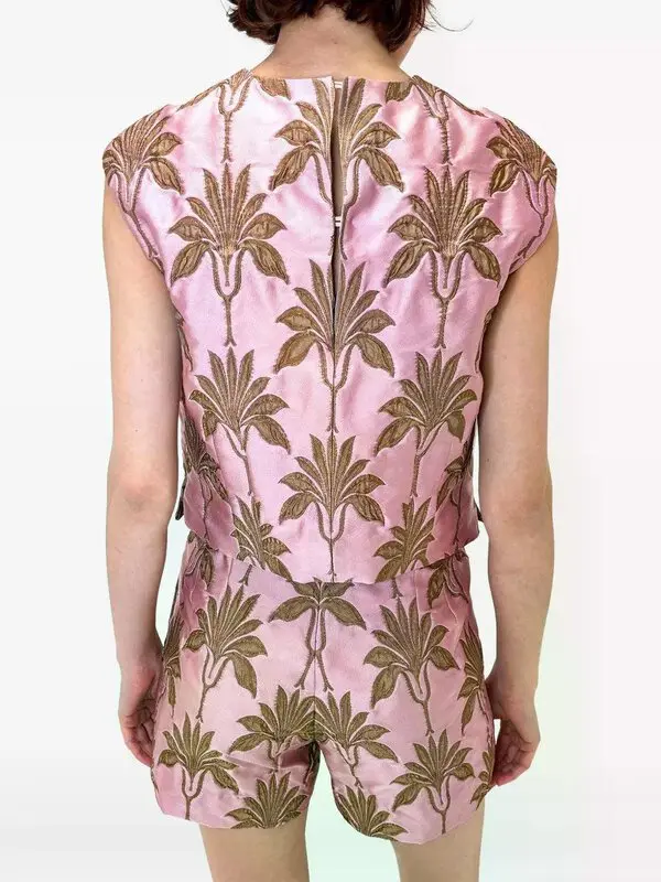 ODEEH Floral Sleeveless Shirt