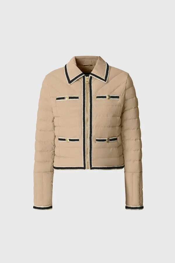 Mackage Crocheted Trim Down Jacket - Light Camel