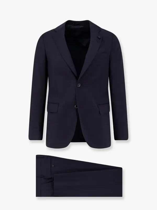 LARDINI Iconic Singlebreasted Pure Virgin Wool Suit