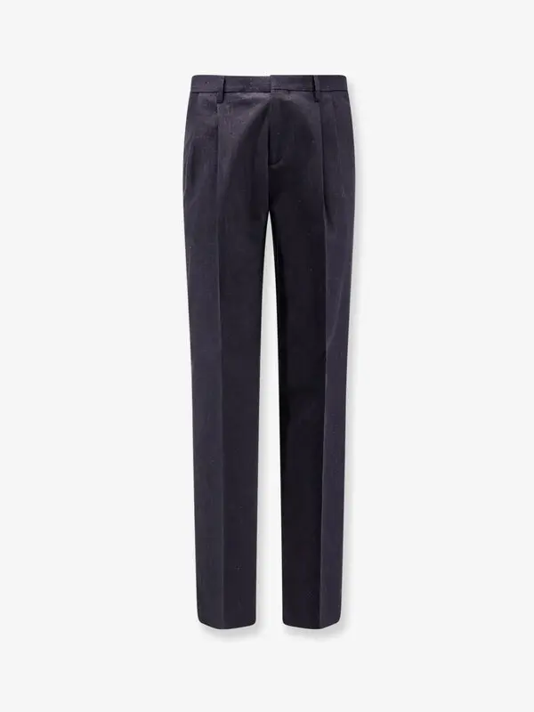LARDINI Cotton And Linen Trousers