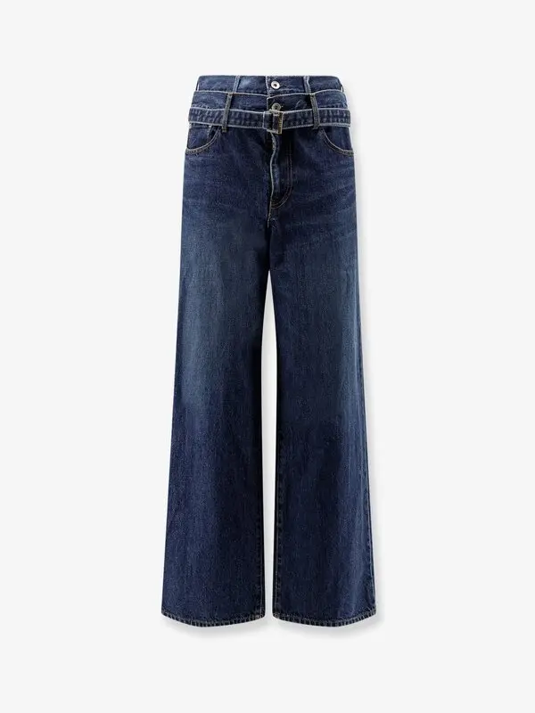 Sacai Denim Wide Leg Jeans