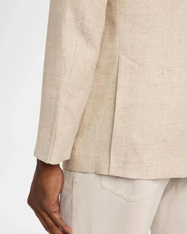 Brunello Cucinelli Apos;s Silk, Linen And Wool Twill Suit Jacket