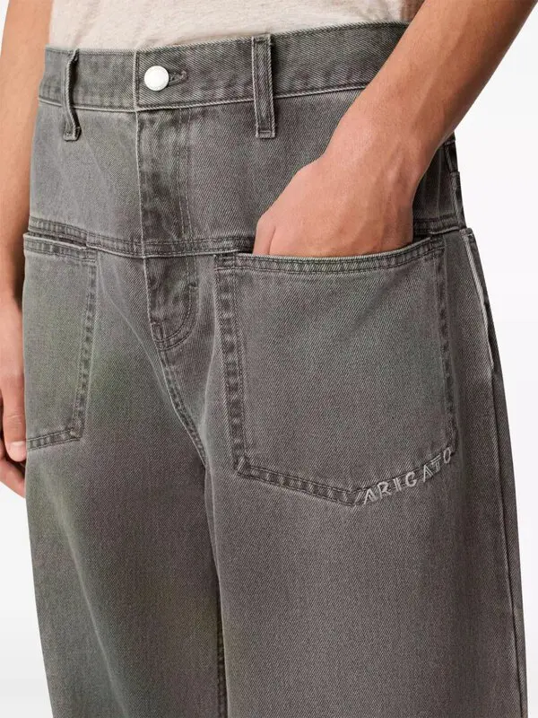 Axel Arigato Inverted Wide Leg Jeans - Grey