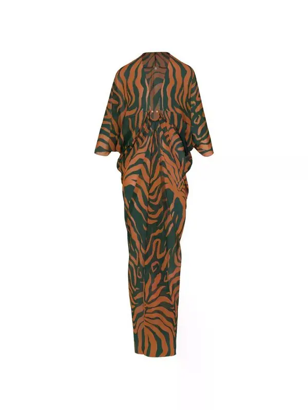 Johanna Ortiz Sensory Tapestry Midi Dress - Brown