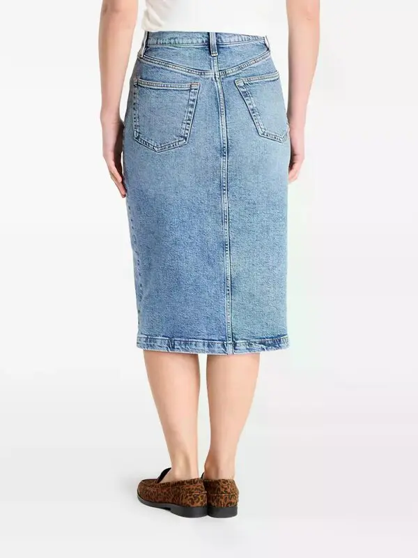 Calvin Klein Zip-front Denim Skirt