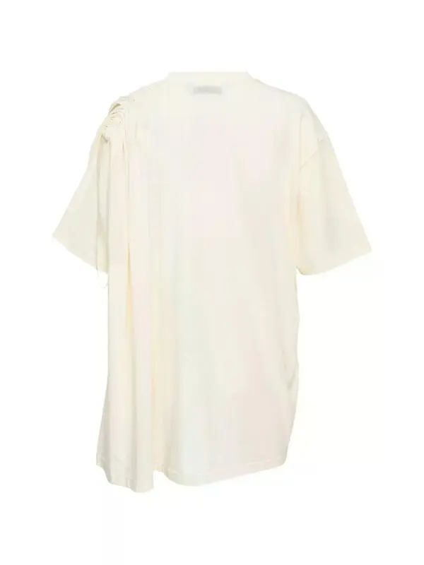PUSHBUTTON Gathered-shoulder T-shirt
