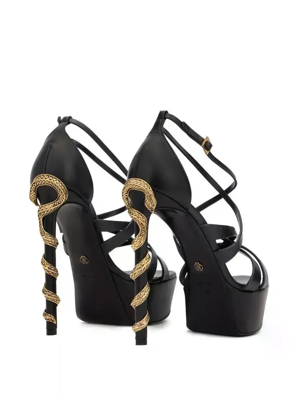 Roberto Cavalli Serpentine Stiletto Sandals