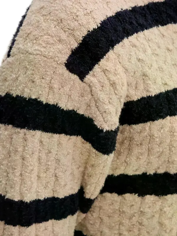 Filippa K Striped Pattern Cable Knit Sweater