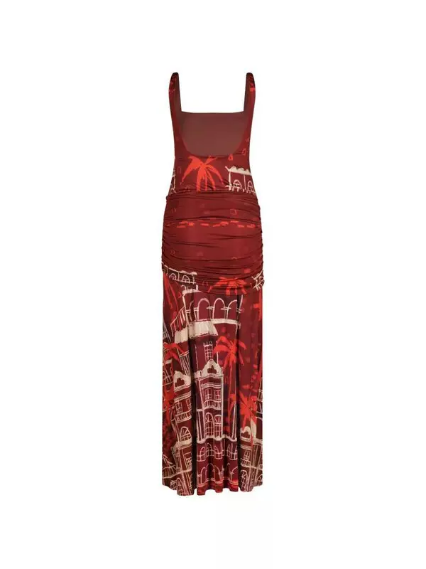 Johanna Ortiz Plant Of Joy Midi Dress - Red