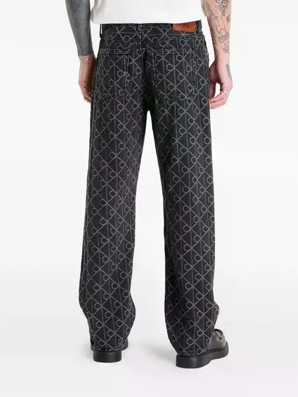 Calvin Klein Buttoned Patterned Jeans