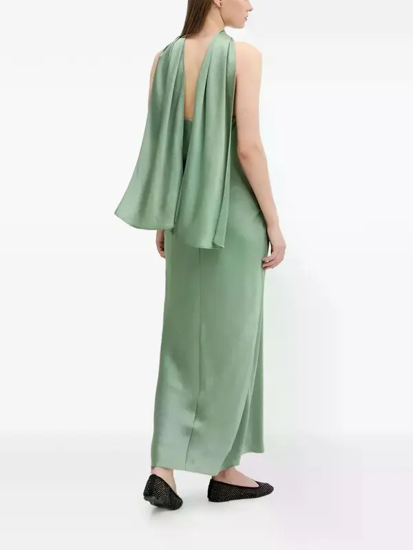 Abercrombie Scarf-detail Strapless Maxi Dress - Green