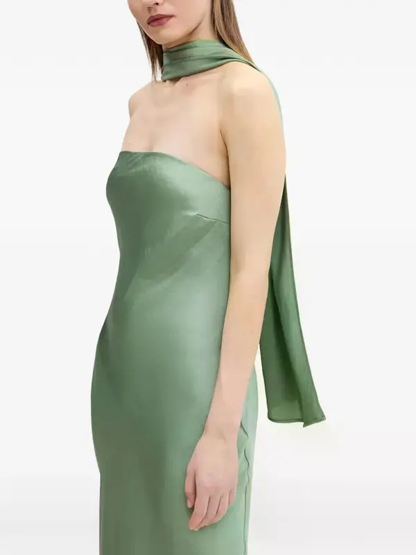 Abercrombie Scarf-detail Strapless Maxi Dress - Green