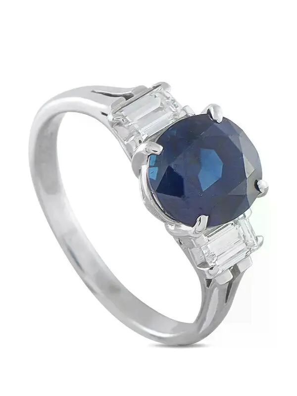 LB EXCLUSIVE Diamond And Sapphire Ring - Silver