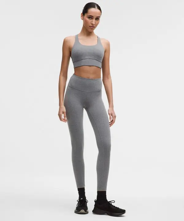 Lululemon Wunder Train High-rise Tight 25 - Intertwine Texture Black White