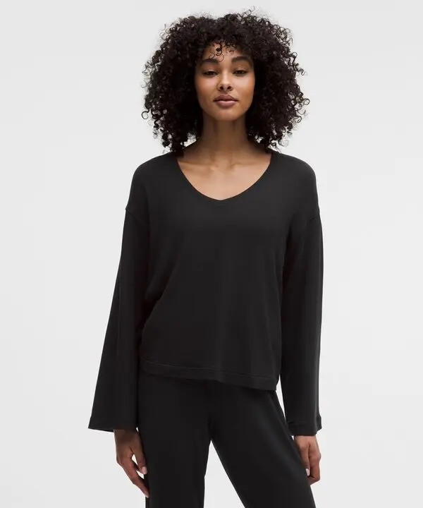 Lululemon Becalm V-neck Bell Sleeve Shirt